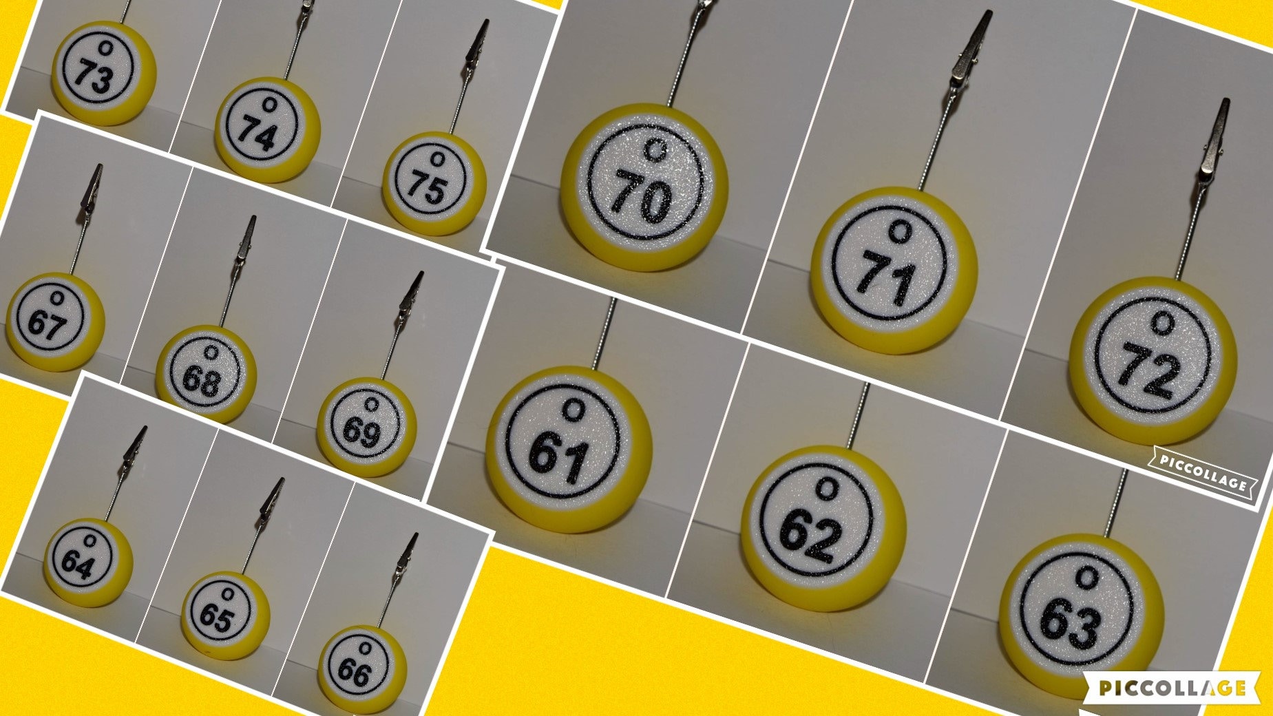 Bingo Ball Receipt Holder Whole Set 75 Balls - Etsy