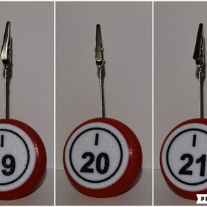 Red Bingo Ball Receipt Holder - Etsy
