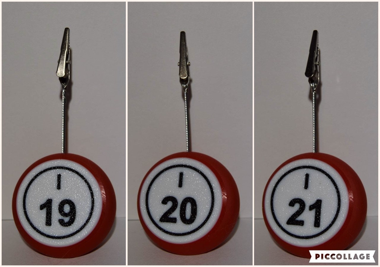 Red Bingo Ball Receipt Holder - Etsy