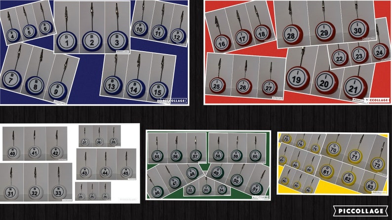 Bingo Ball Receipt Holder Whole Set 75 Balls - Etsy
