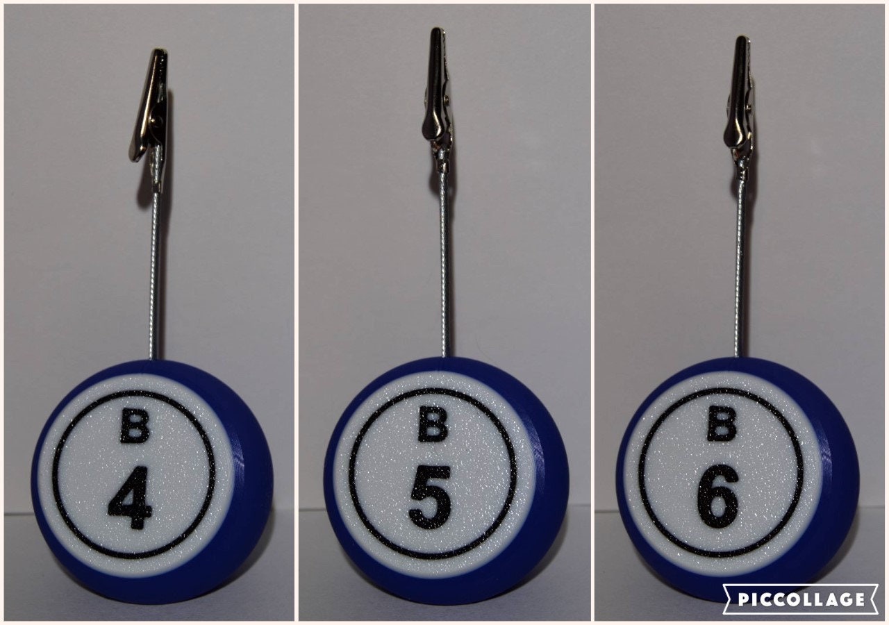 Blue Bingo Ball Receipt Holder - Etsy