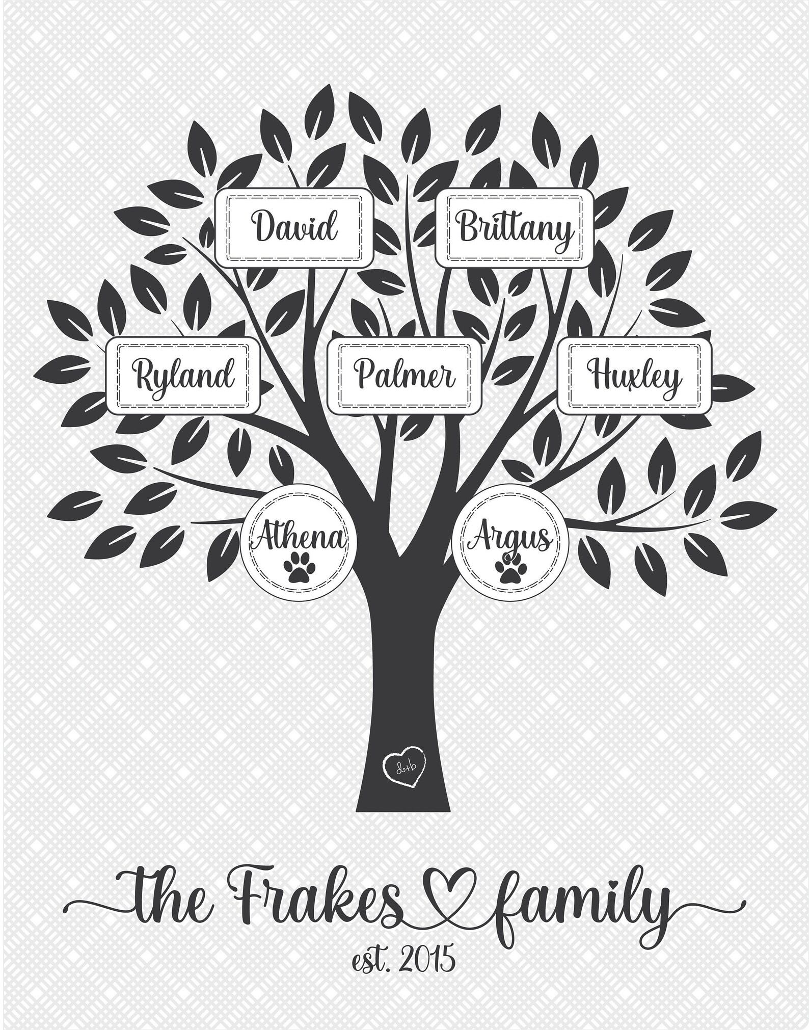 Customized Modern Family Tree Digital Download - Etsy
