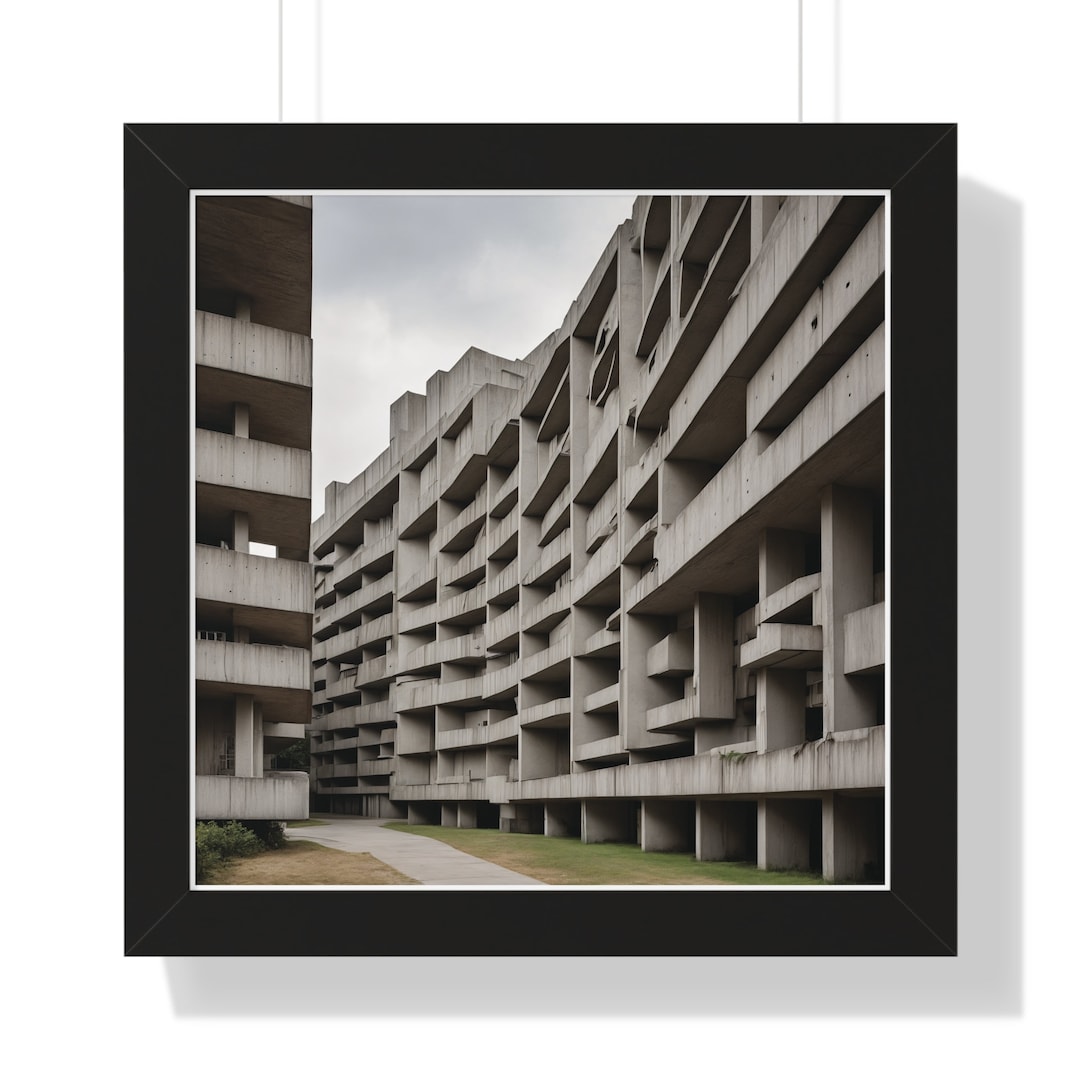 Brutalist Art, Brutalism Prints, Geometric Art, Concrete Art, Brutalism ...