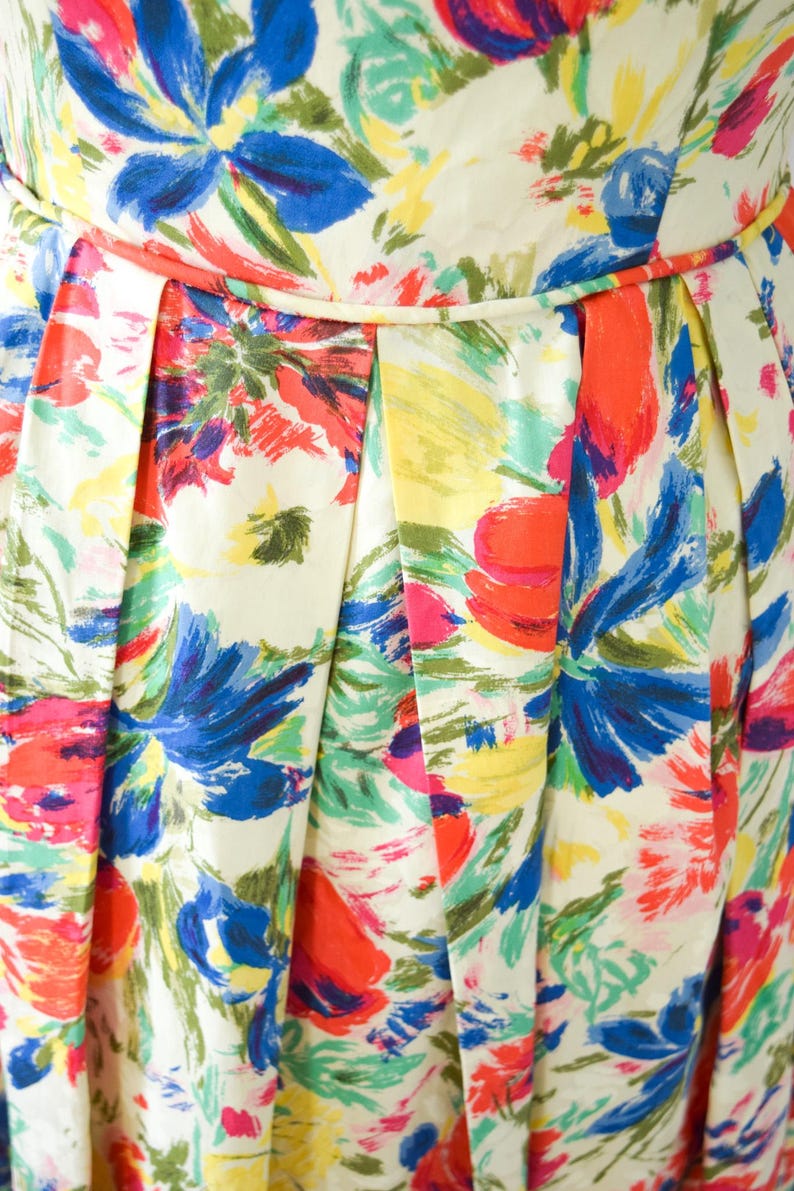 1950s Dress | Florice | Vintage 50's Fit and Flare Spring Floral Cotton ...
