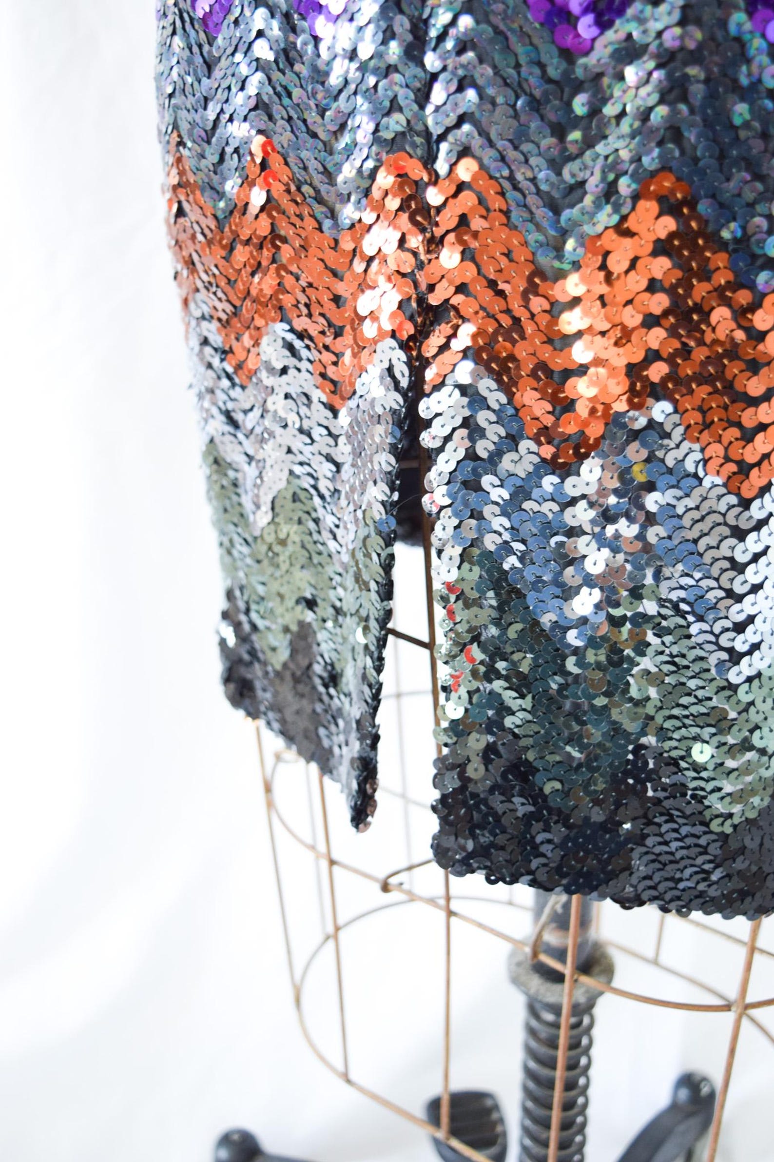 Vintage 1970s Dress | Lilli Diamond | Vintage 70s Strapless Multi-color ...