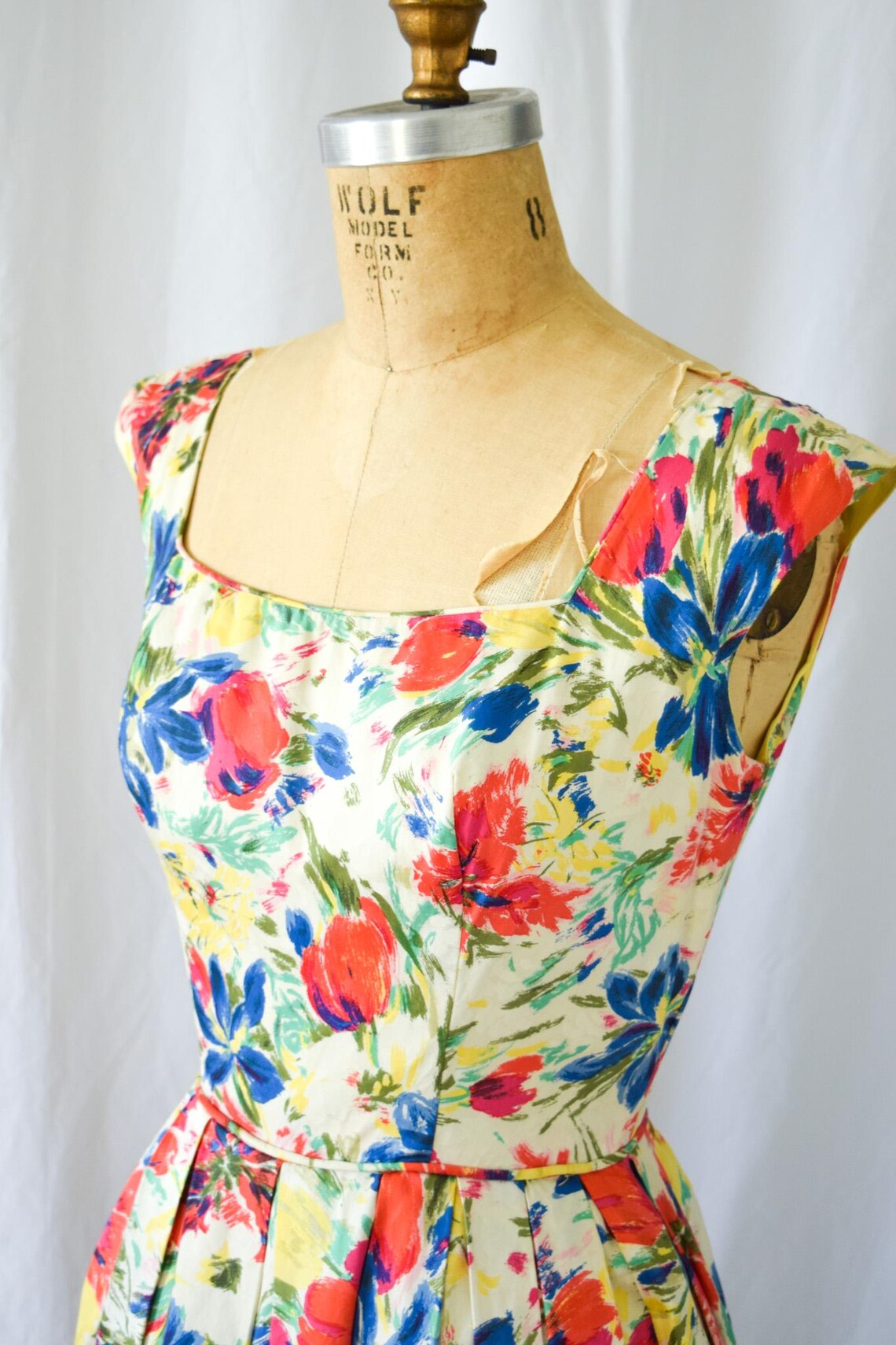 1950s Dress | Florice | Vintage 50's Fit and Flare Spring Floral Cotton ...