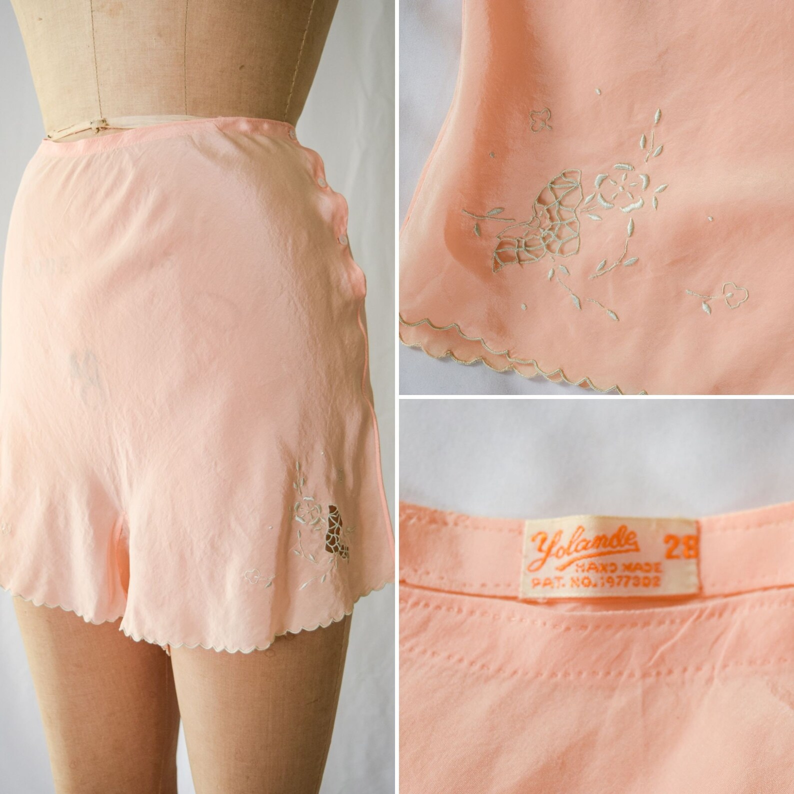 1930s Tap Pants Yolande Vintage 30s Peach Pink Silk Tap - Etsy