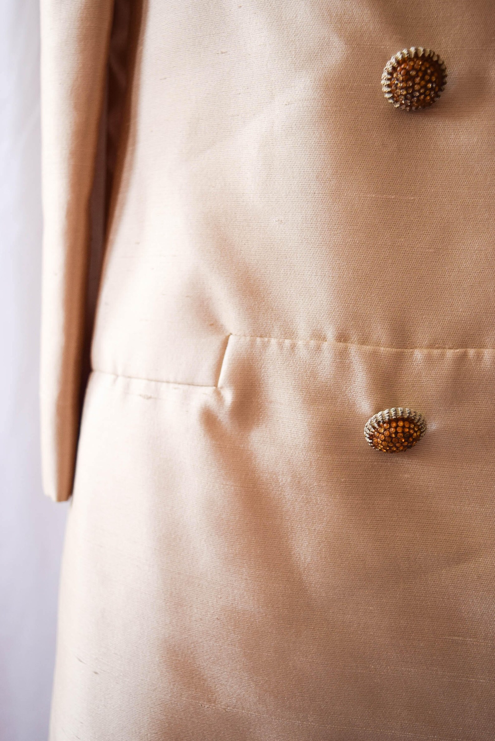 1960s Jacket | the Jackie | Vintage 60's Dress Coat Silk Shantung ...