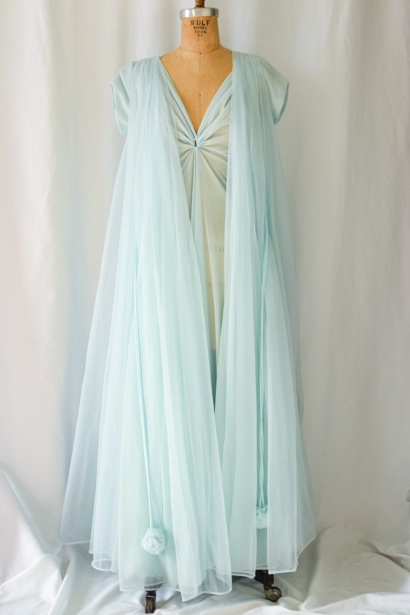 1960s Peignoir Set Claire Sandra by Lucie Ann Beverly Hills Vintage 60s ...