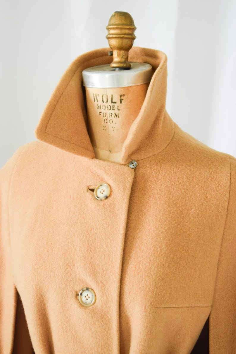 1960s Cape | Camel Hair | Vintage 60's Tan Cape Coat Cloak With Belt ...