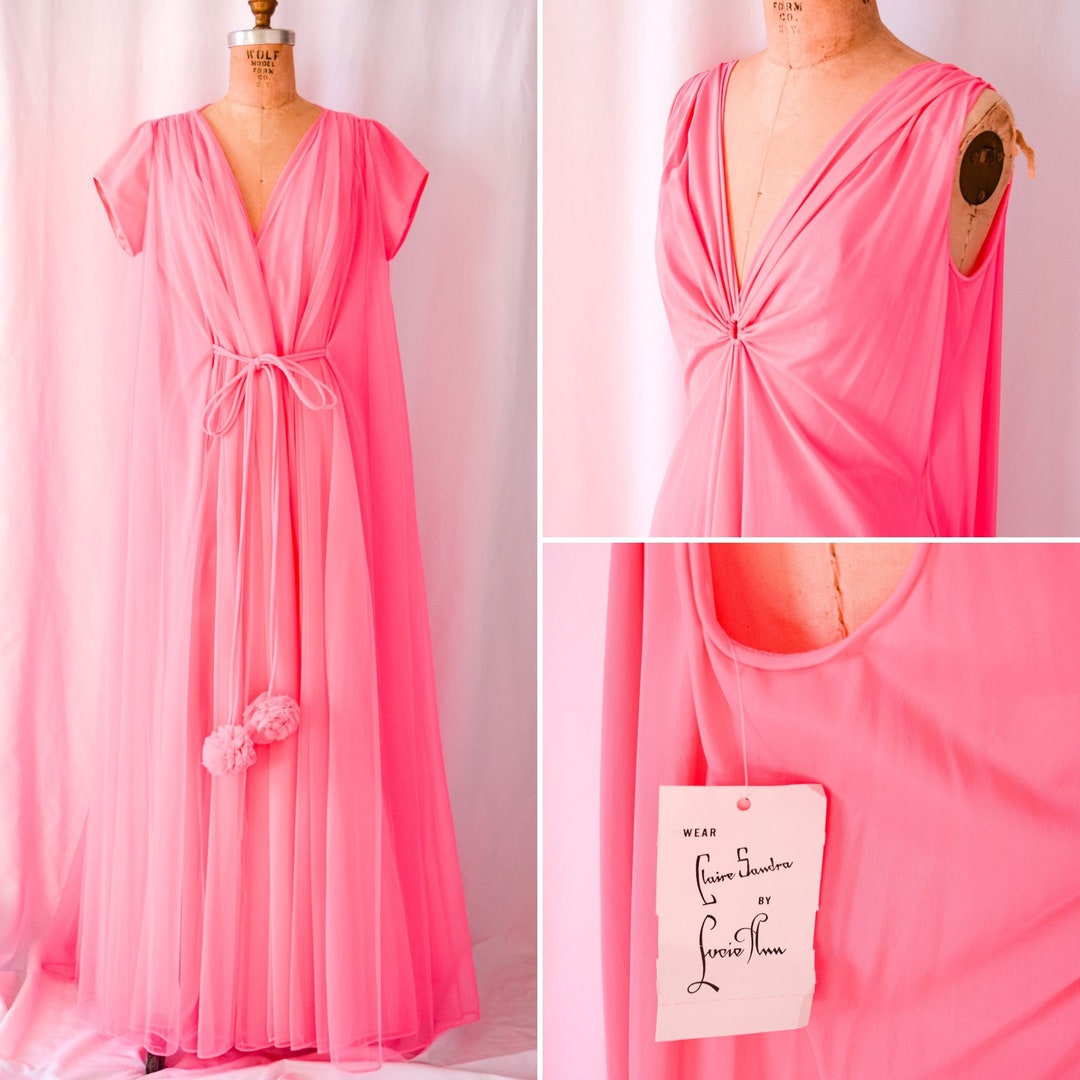 NOS 1960s Peignoir Set Claire Sandra by Lucie Ann Beverly Hills Vintage ...