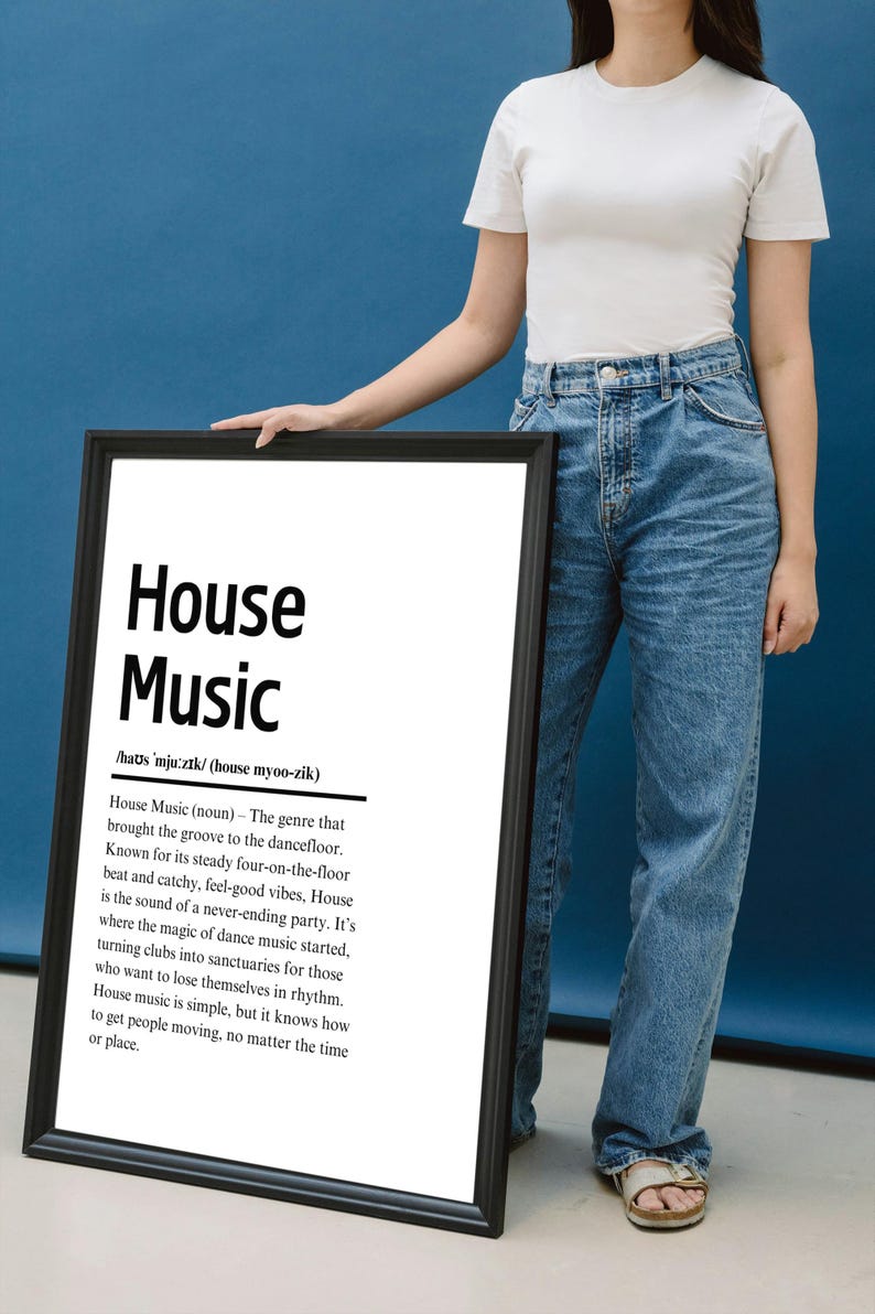 House Music - Definition Print Digital Wall-art for Chicago House ...