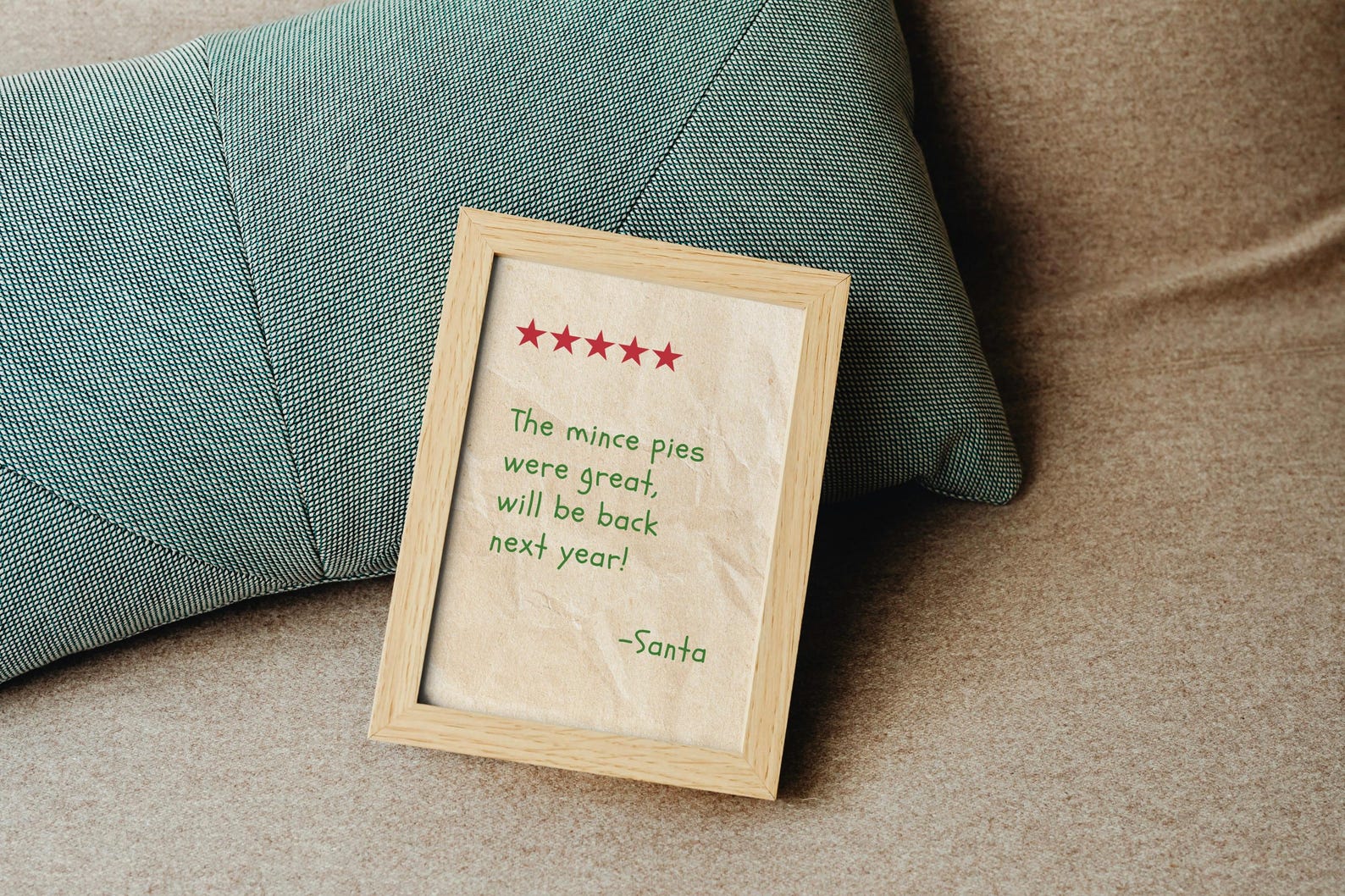 Funny Santa Note Wall Art: Crumpled Paper Design With Sarcastic Message ...