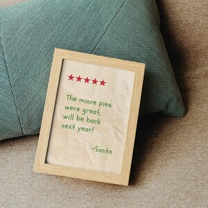 Funny Santa Note Wall Art: Crumpled Paper Design With Sarcastic Message ...