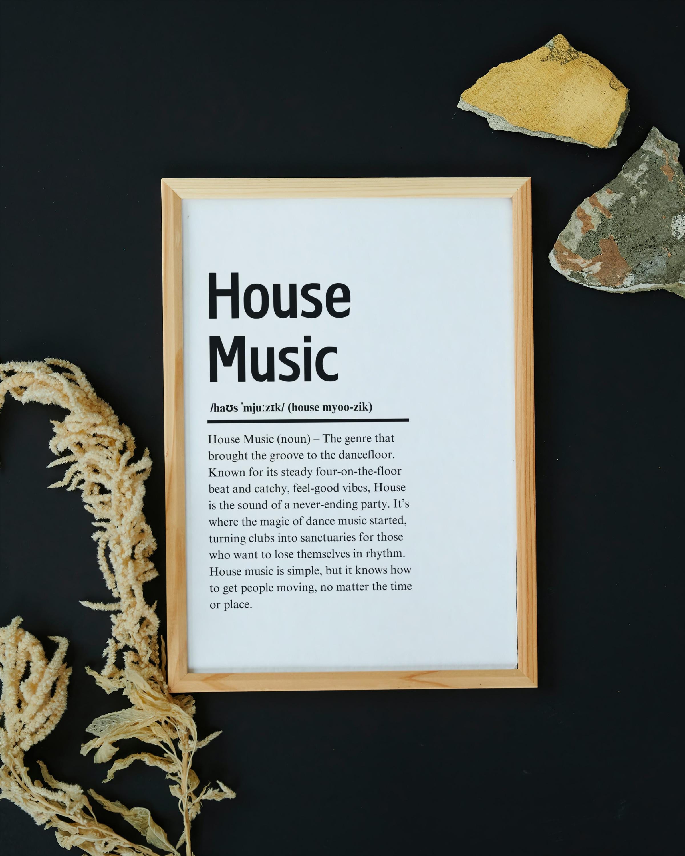 House Music - Definition Print Digital Wall-art for Chicago House ...