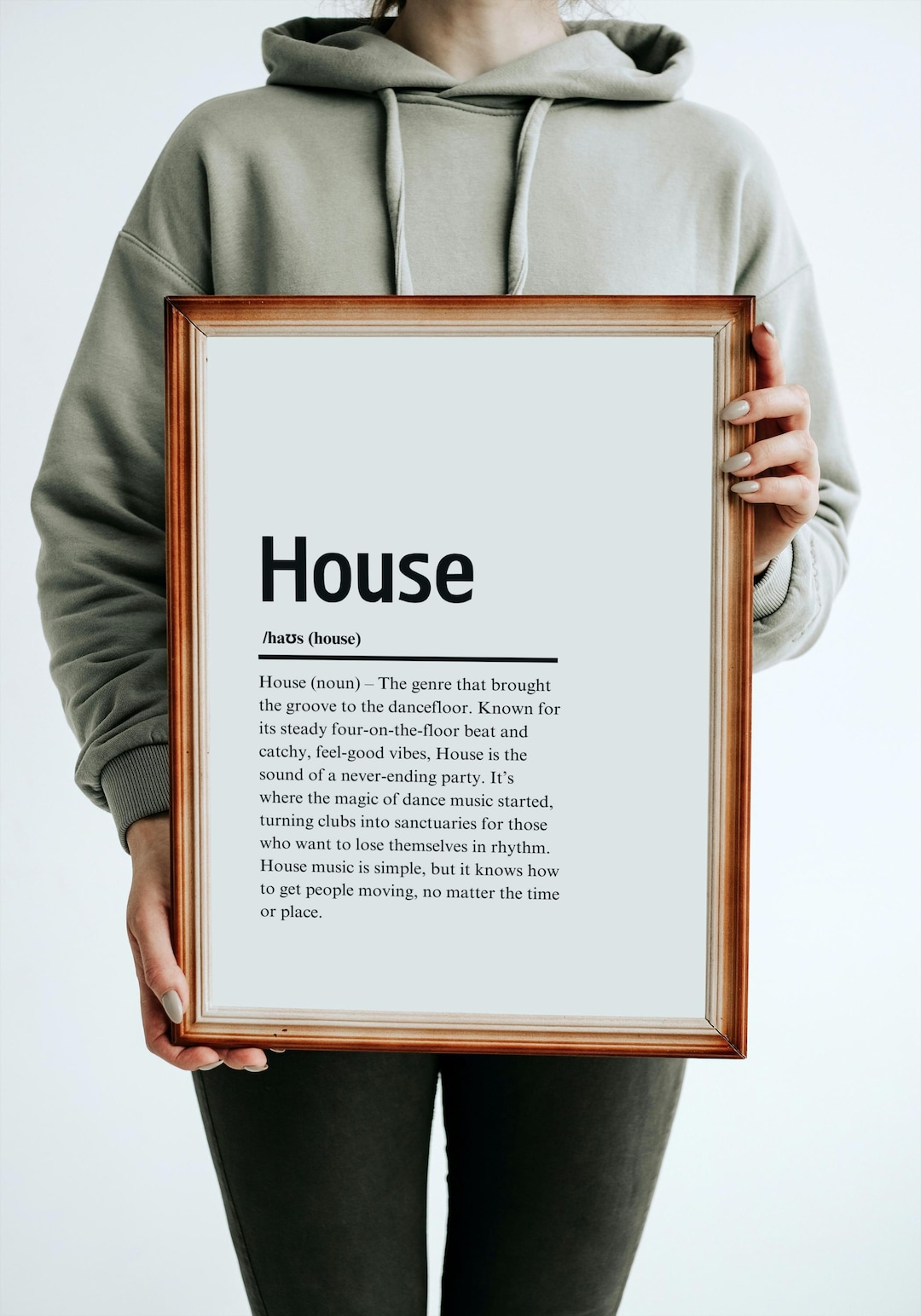 House Music Definition Wall Art – Sarcastic Gift for Djs, Ravers, and ...