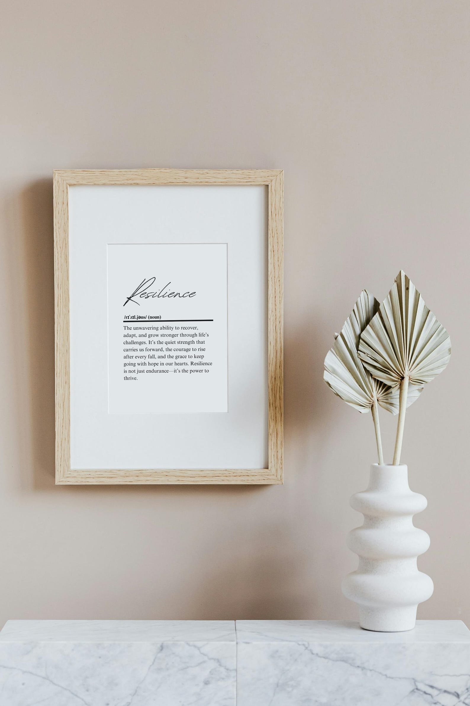 Resilience - Motivational Dictionary Definition Print Digital Wall Art ...