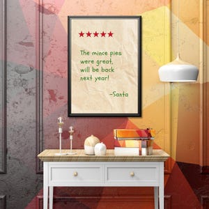 Funny Santa Note Wall Art: Crumpled Paper Design With Sarcastic Message ...