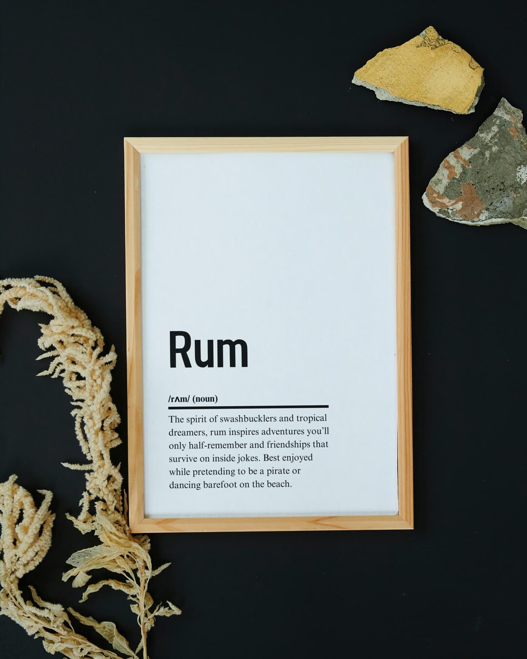 Rum Definition Print - Funny and Sarcastic Wall Art for Rum Lovers ...