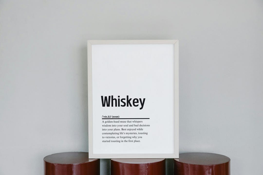 Whiskey Definition Print - Funny and Sarcastic Wall Art for Whiskey ...