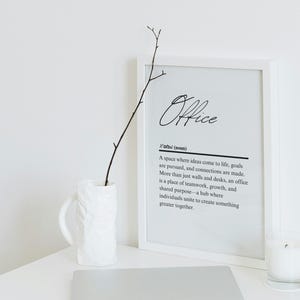 Office - Minimalist Dictionary Definition Print Digital Wall Art for ...