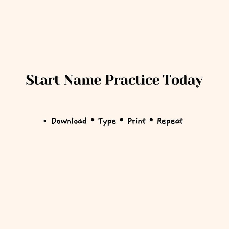 Editable Name Tracing Worksheet | Short Name Practice (digital Download ...