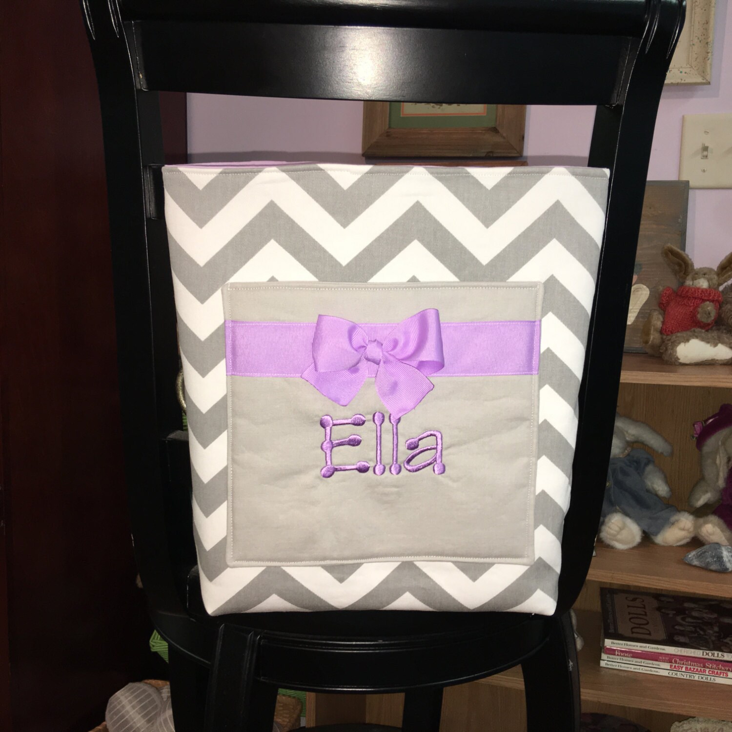 Personalized Chair Bag ... Back of Chair Organizer .. Homework | Etsy