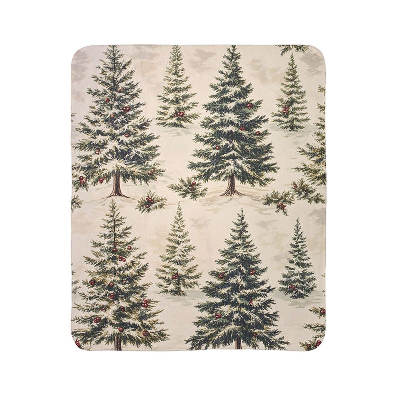 Christmas Tree Sherpa Throw Blanket: Holiday Sofa Blanket - Etsy