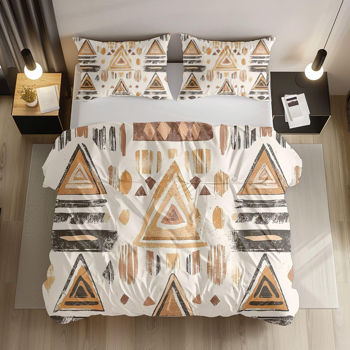 Aztec Pattern Bedding Set, Southwestern Tribal Comforter, Boho ...