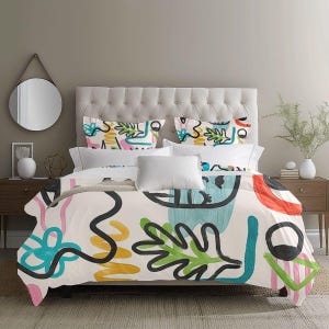 Abstract Comforter Set Queen Comforter Set for Girls Bedroom Set King ...