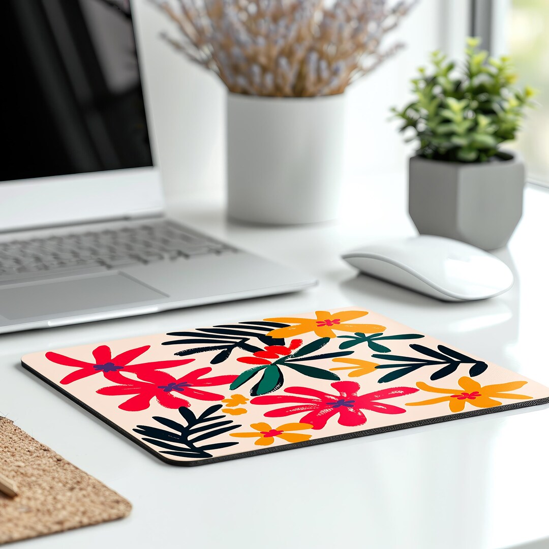 Floral Mouse Pad, Aesthetic Office Desk Decor - Etsy