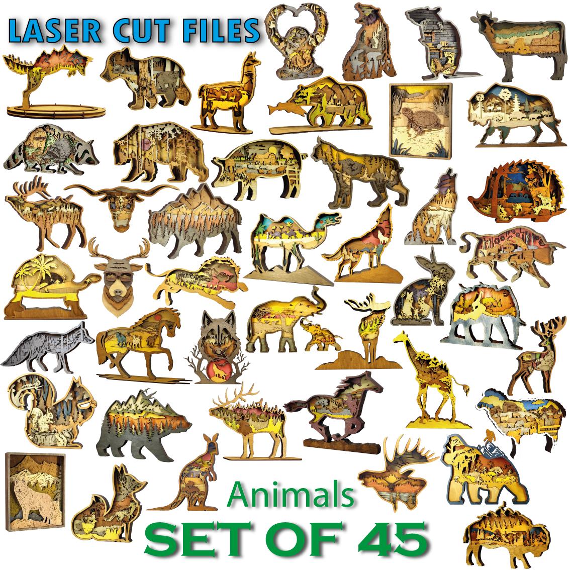 108 Laser Cut Animal Designs – Mega Bundle SVG, PDF, Ai (digital ...