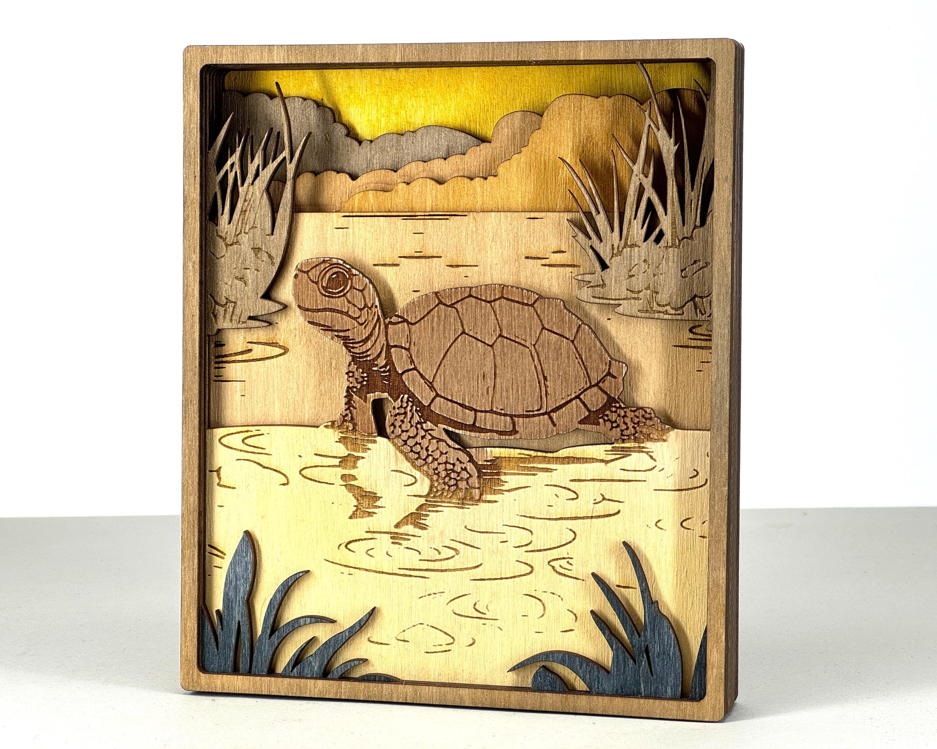 Sea Turtle SVG Files, Laser Cut Plans, Glowforge, Templates for CNC, 2 ...