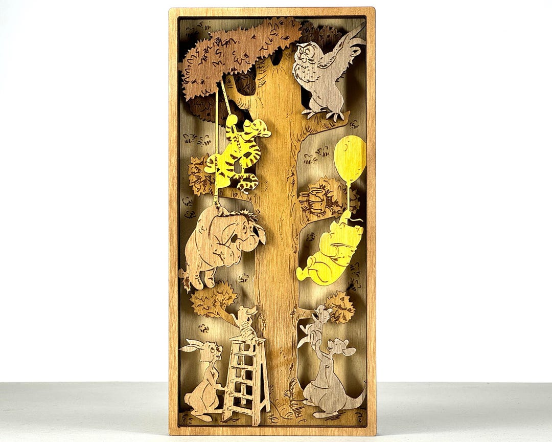 Vinni Friends SVG, Piglet, Tigger and Rabbit, Laser Cut Files - 5 ...