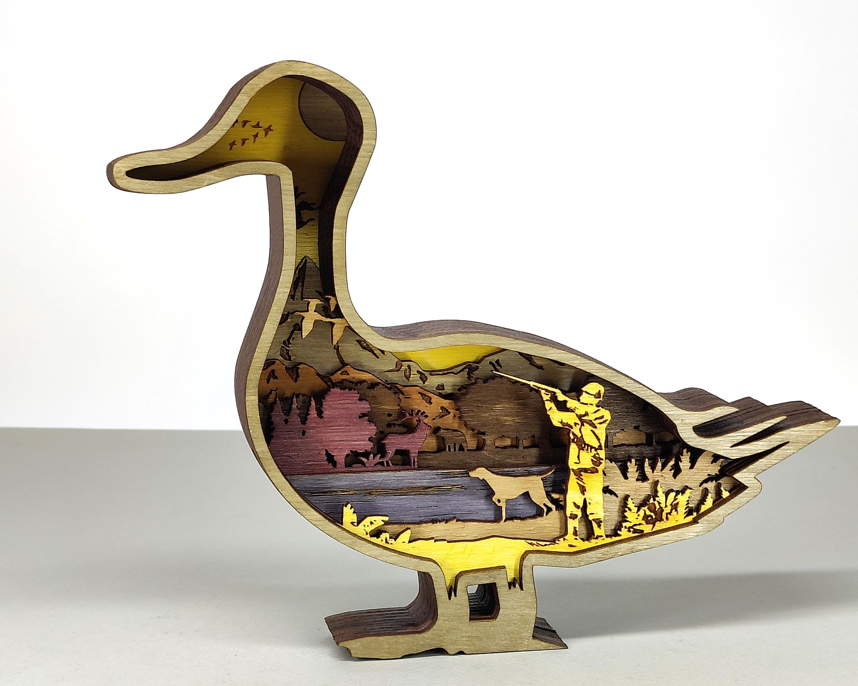 Duck SVG, Laser Cut Files, Layered Duck, Hunting Scene File ...