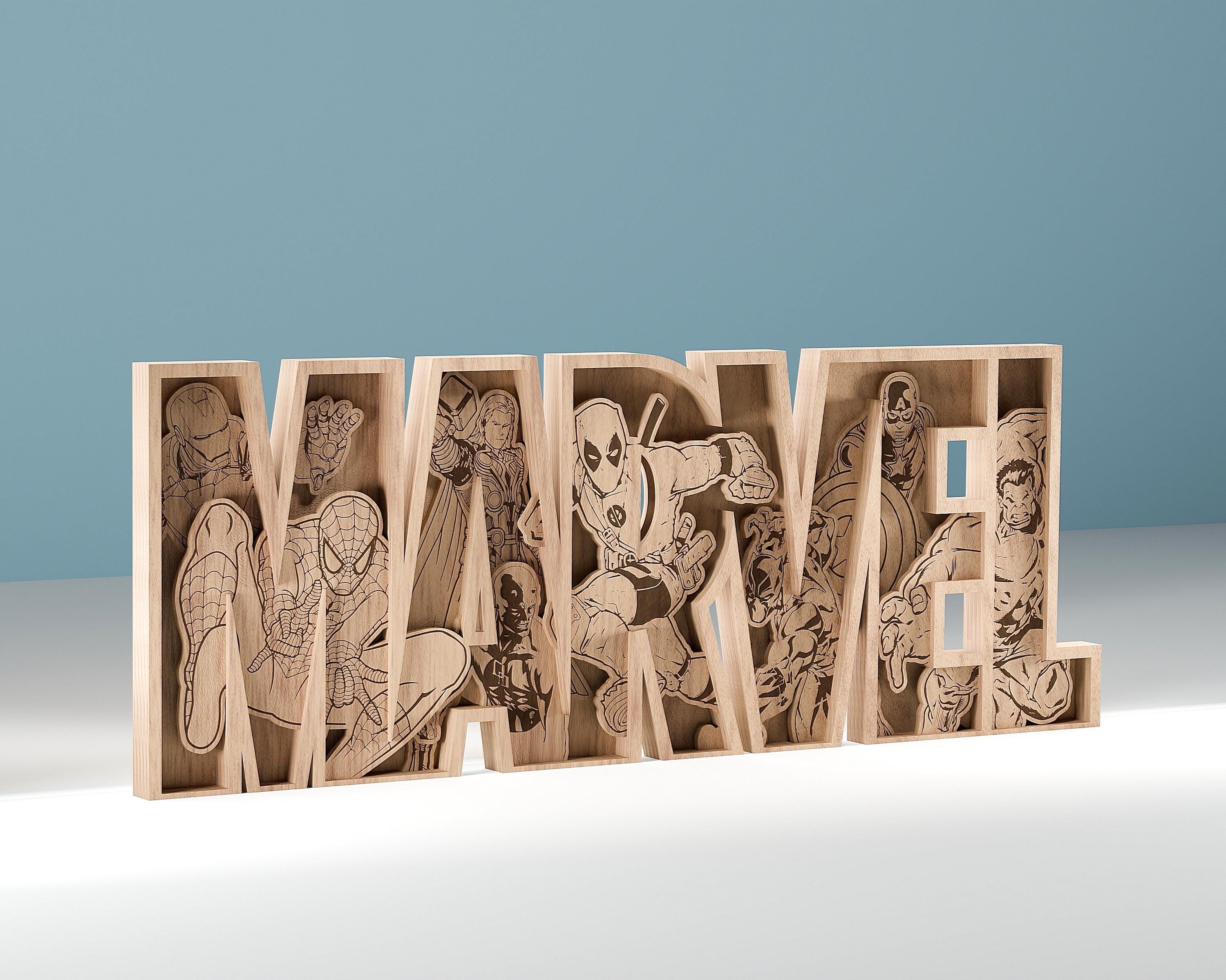 Laser Cut SVG - Superhero Svg - Set of 5 - Layers Artwork for Glowforge ...