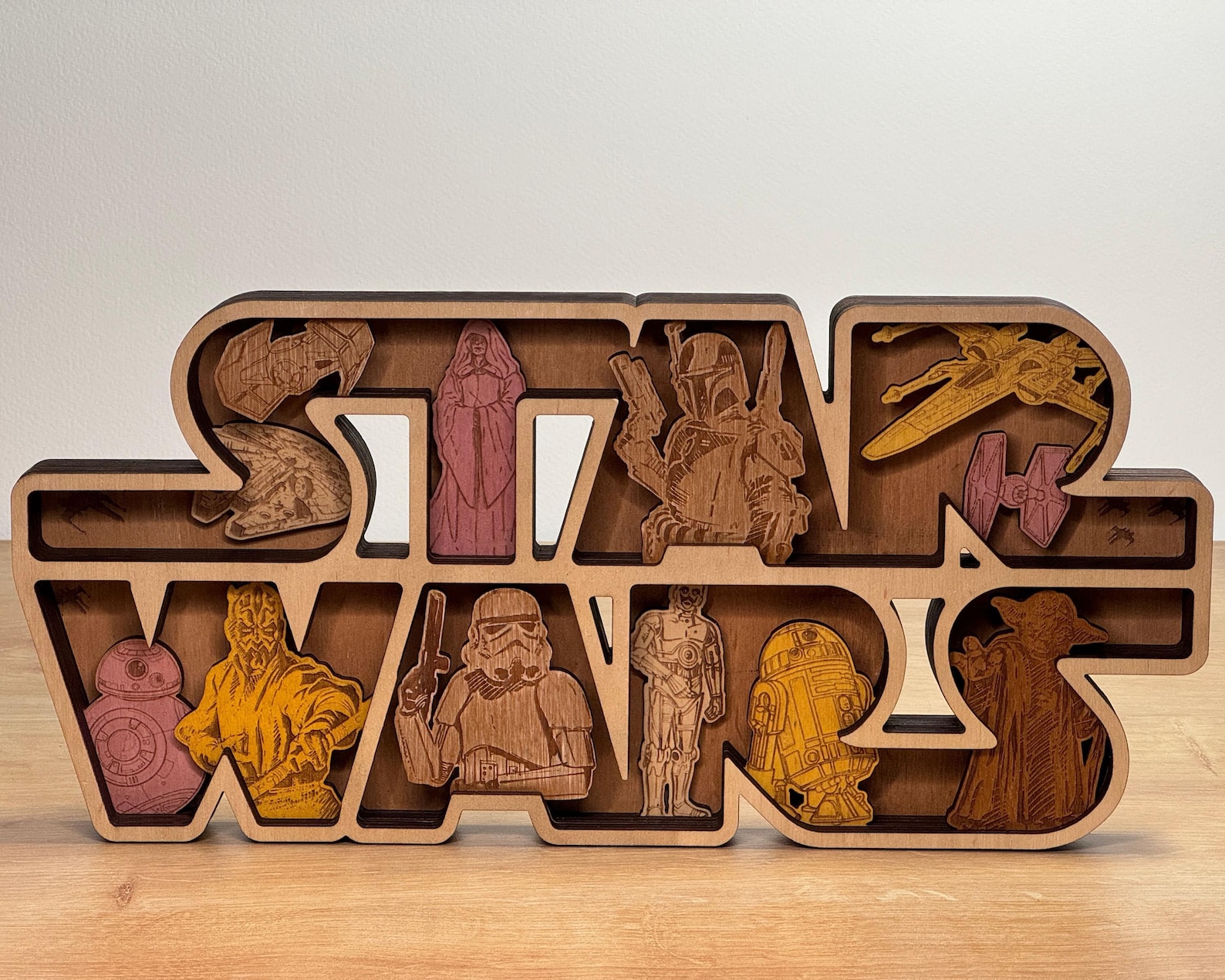 Set of 4 Templates, Layered Cut File, Laser Cut Files, Glowforge ...