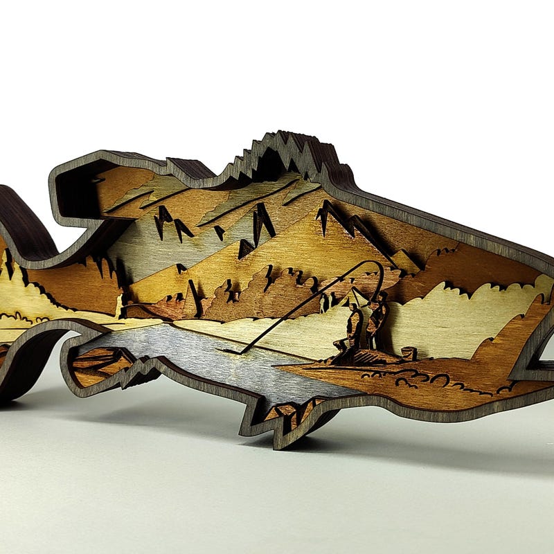 3d Bass Layered Laser - Etsy