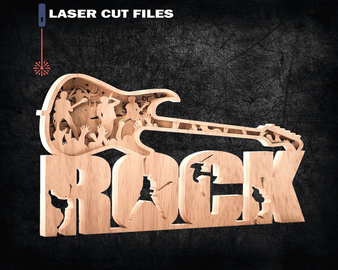 Rock Concert Laser Cut File - Instant Download for DIY Woodworking ...