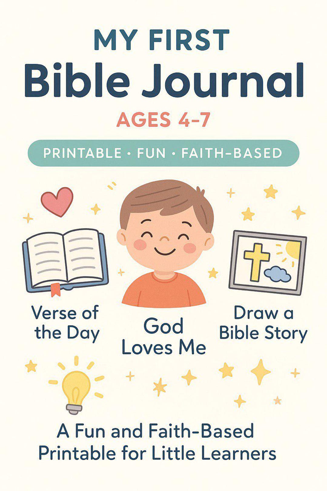 My First Bible Journal for Kids | Faith-based Printable Activity for ...