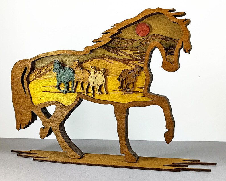 Layered Horse SVG, 3D Plywood Cutting File (digital Download) - Etsy