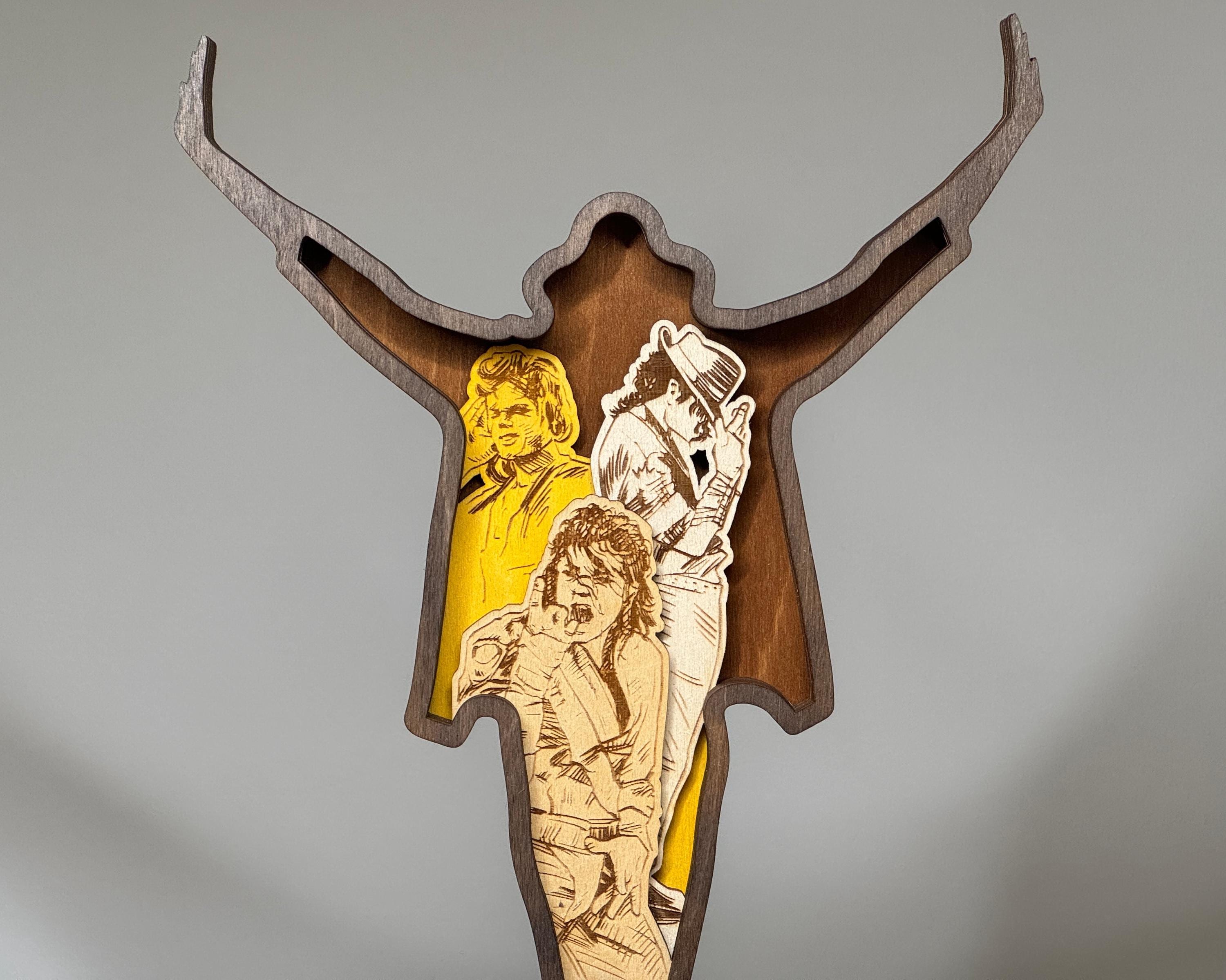 Laser Cut Files - 6 Layered Artwork for Glowforge - Moonwalk, Layered ...