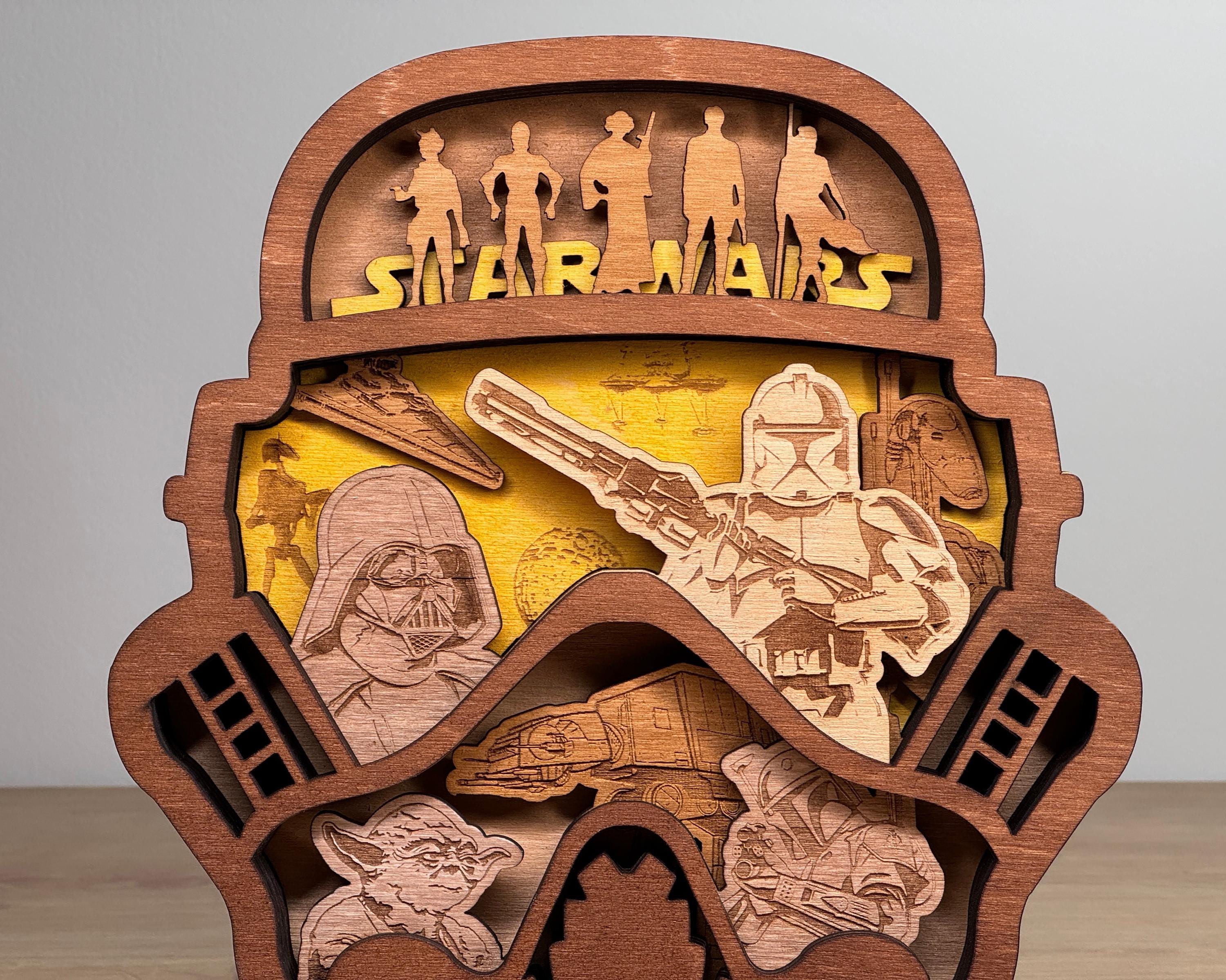 Set of 4 Templates, Layered Cut File, Laser Cut Files, Glowforge ...