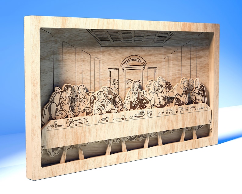 Laser Files the Last Supper, Last Supper 3D, Jesus, Laser Cut Files - 6 ...