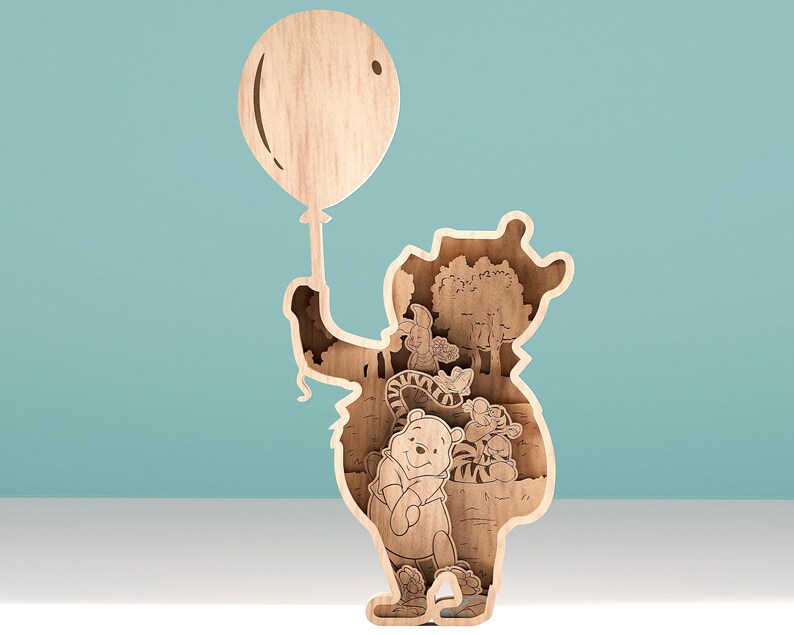 Laser Cutting File, Cartoon Multilayers, Cartoon Multilayers Svg, Bear ...