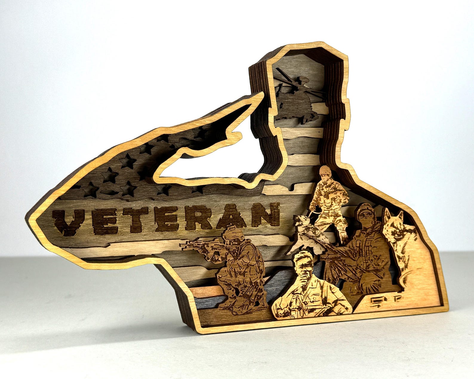 US Veteran, Laser Cut File Svg, 3D Veteran Laser Cut File Svg, 8 ...