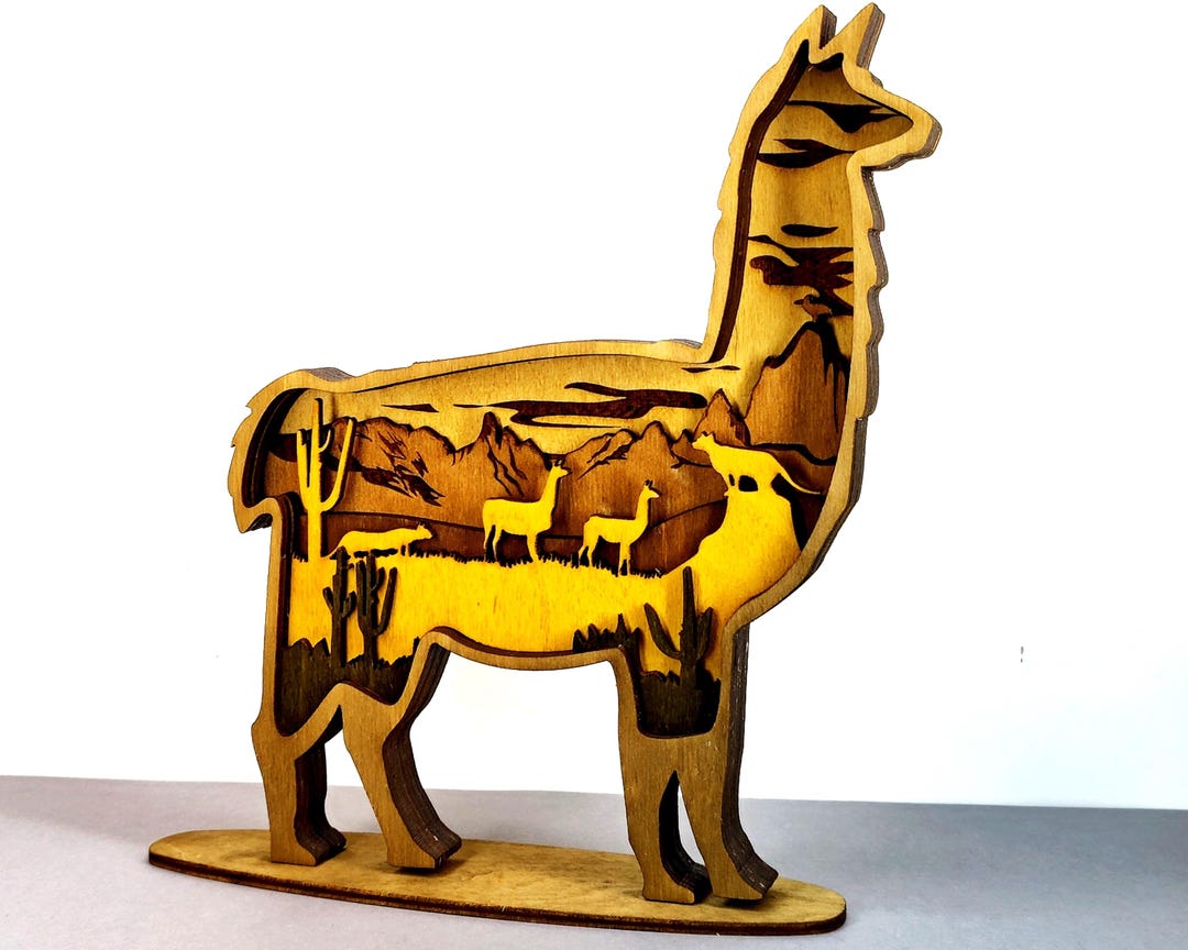 Layered Llama Laser Cut File, Farmhouse 3D SVG (digital Download) - Etsy