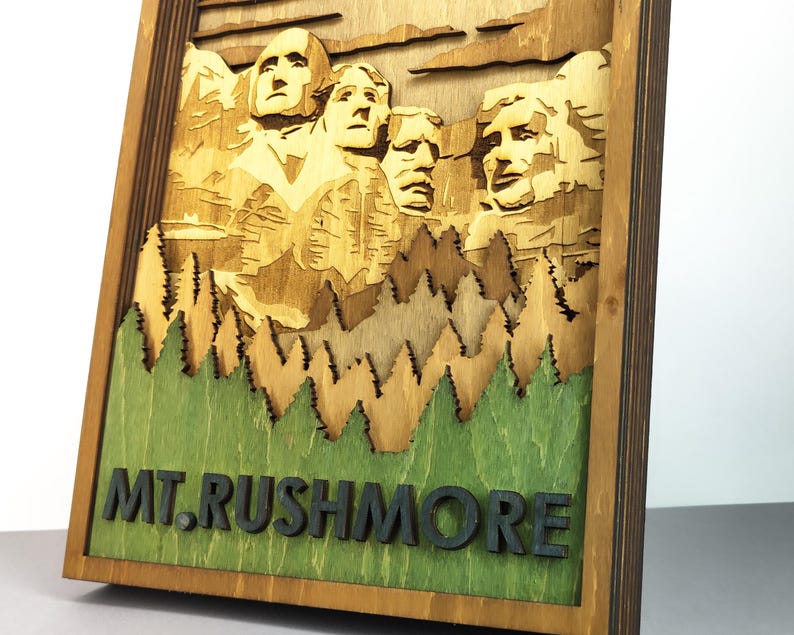 MT.RUSHMORE SVG, Laser Cut Files, Plywood Cutting - 9 Layers - Etsy