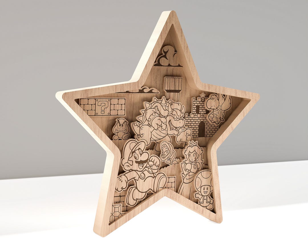 Star SVG, Jumpman, Video Game Laser Cut, Game Character Design ...