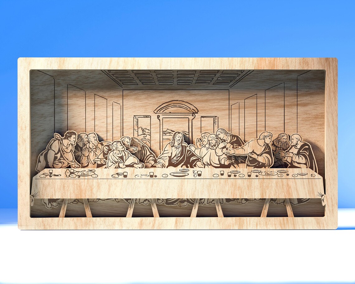 Laser Files the Last Supper, Last Supper 3D, Jesus, Laser Cut Files - 6 ...